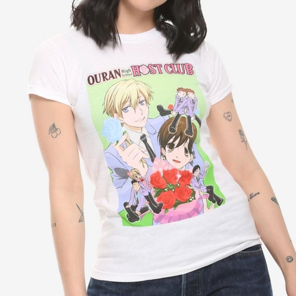 Hot Topic | Tops | Nwt Ouran Roses Chibi Tee | Poshmark